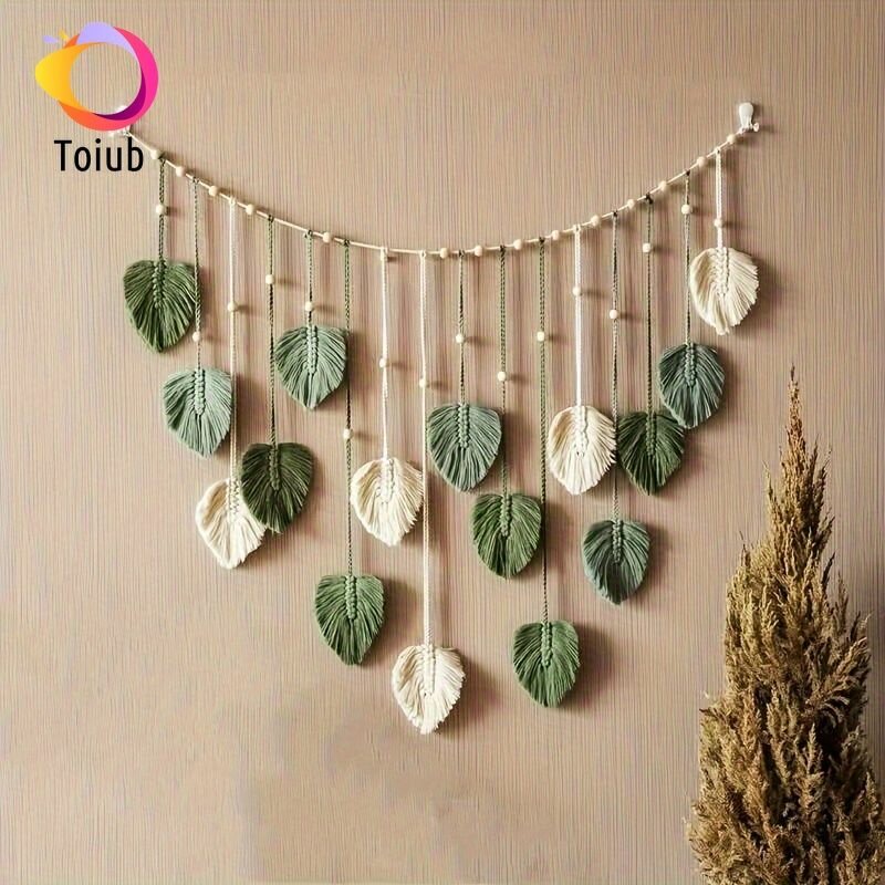 Настенный гобелен в стиле Бохо-шик с листьями, современный гобеленовый декор для дома