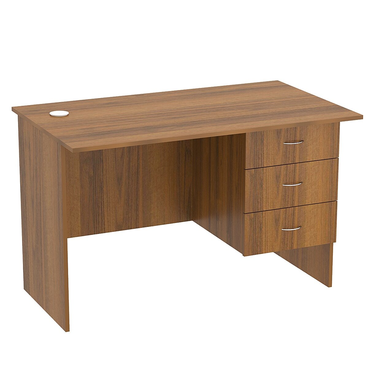 Стол однотумбовый офисный С-06 (право-сторонний), Орех