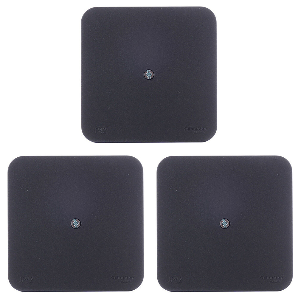 Коробка распределительная Systeme Electric Blanca накладная антрацит (BLNRK000016) (3 шт.)