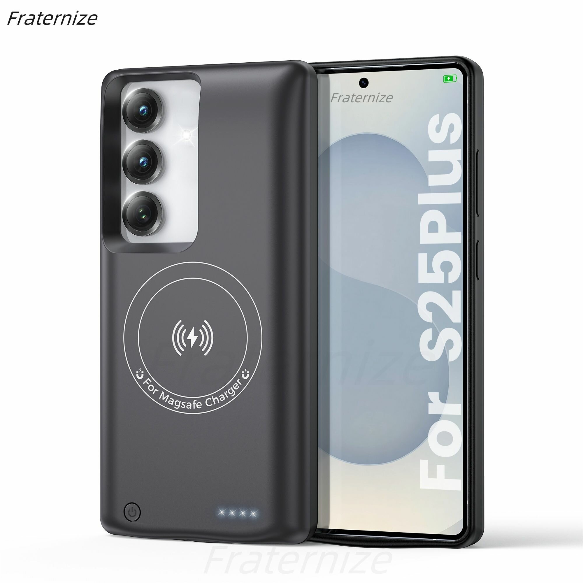 10000mAh Магнитная беспроводная Чехол-аккумулятор для Samsung Galaxy S25 Plus Внешний Power bank