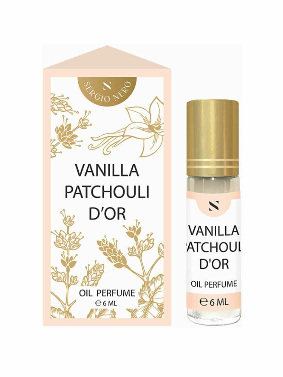 Sergio Nero Духи масляные для женщин Vanilla Patchouli D'or, цветочный, 6 мл