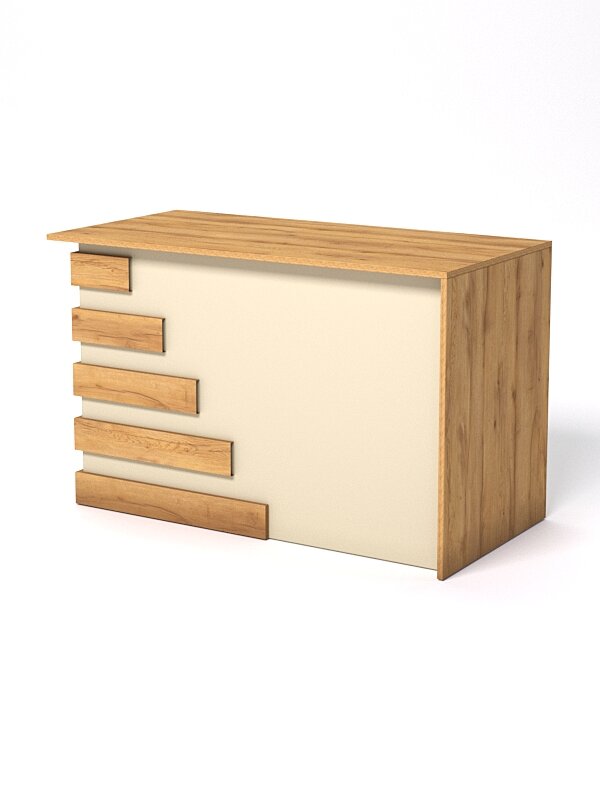 Стол руководителя №8, Дуб Золотистый и Крем Вайс. Производитель товара - компания Westcom.