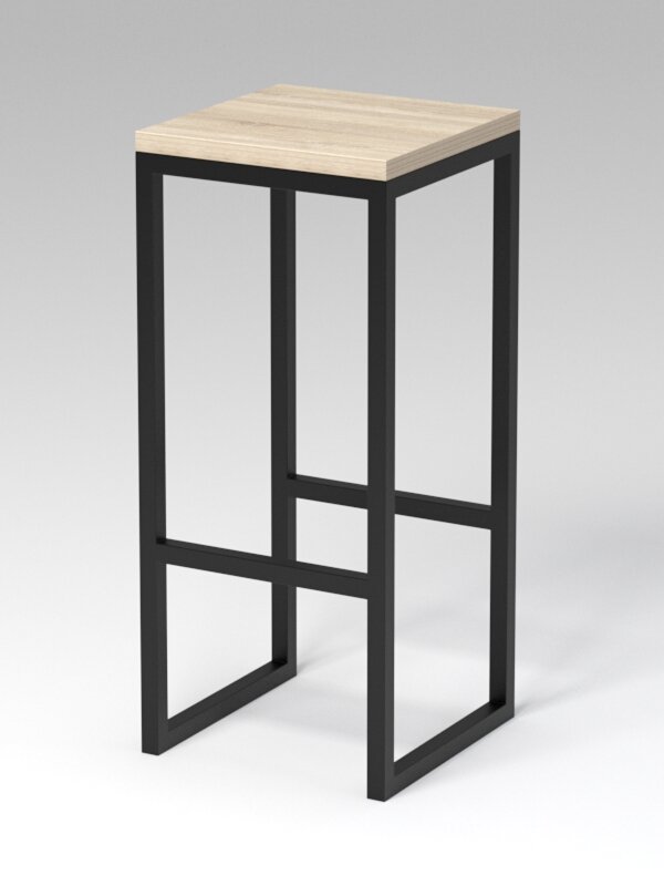 Стул барный "Стронг" №2 в стиле лофт, Дуб Сонома. Производитель товара - компания Westcom.