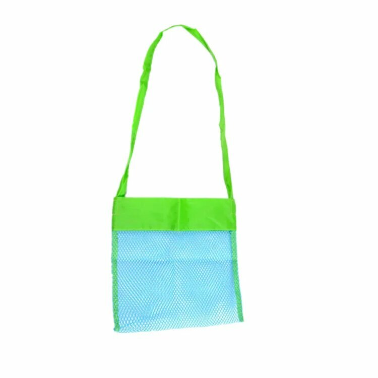 MOONBIFFY Детская пляжная сетчатая сумка для игрушек Бирюзовый, Green 24x24cm