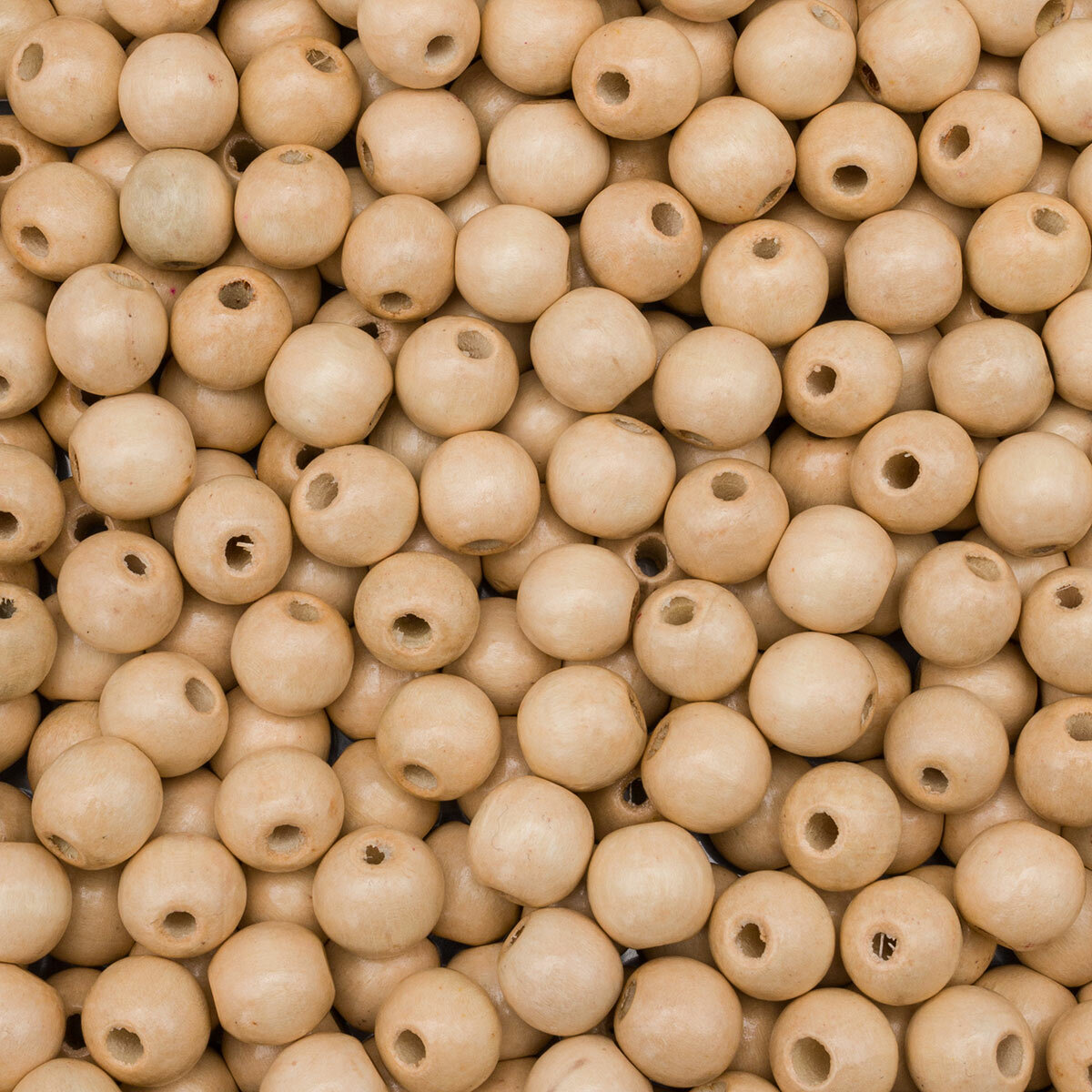 Бусины для рукоделия деревянные круглые, 16 мм, 500 г (натуральное дерево)