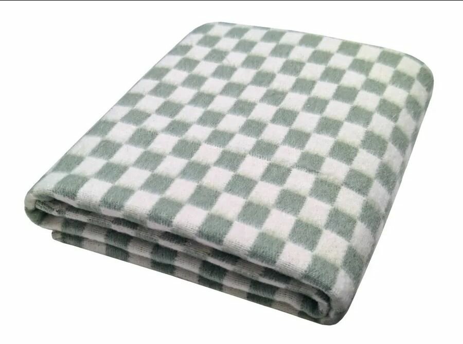 Детское байковое одеяло 4х4 100х140 Фисташковый