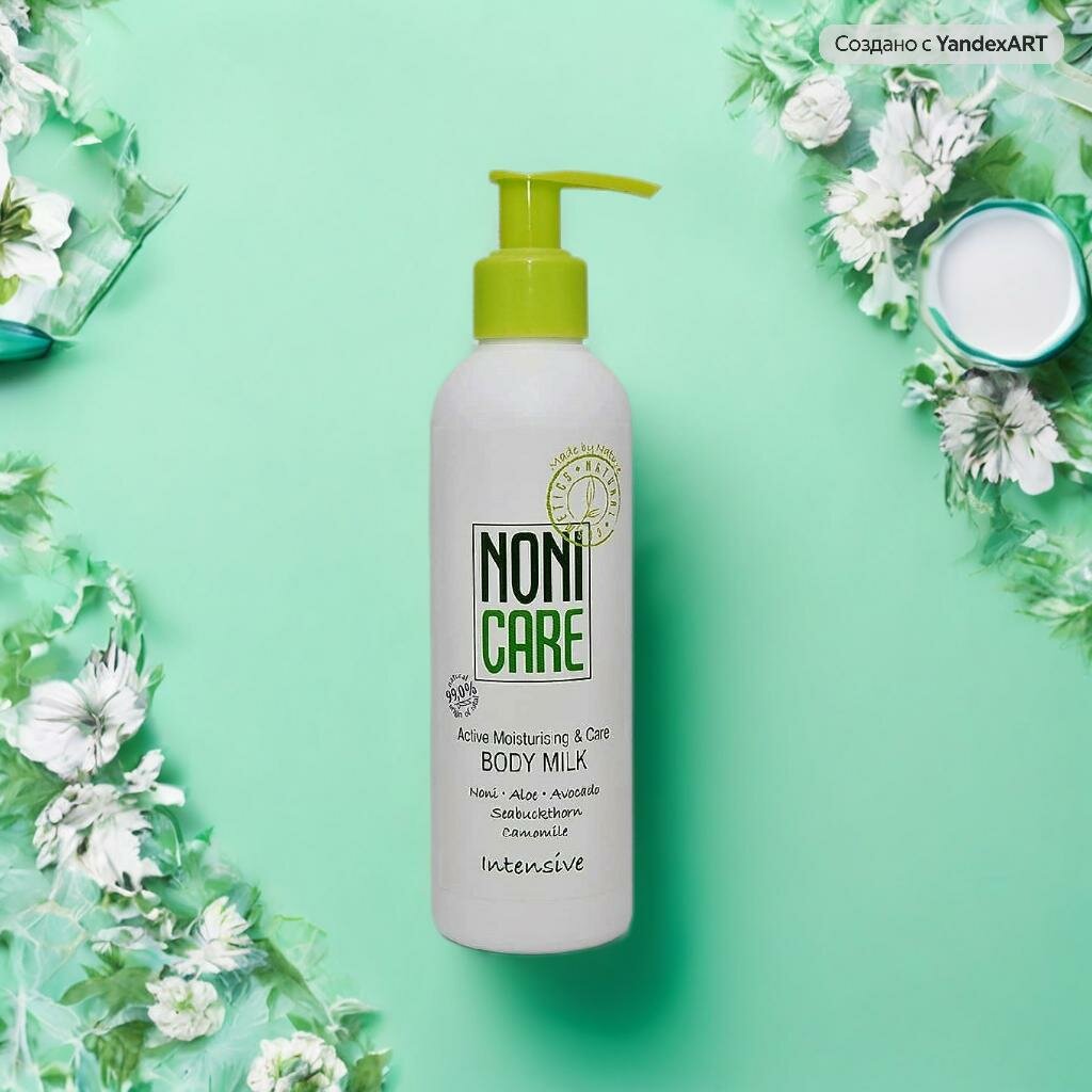 Молочко для тела увлажняющее с соком нони, экстрактом ледяного гриба NONICARE 200мл