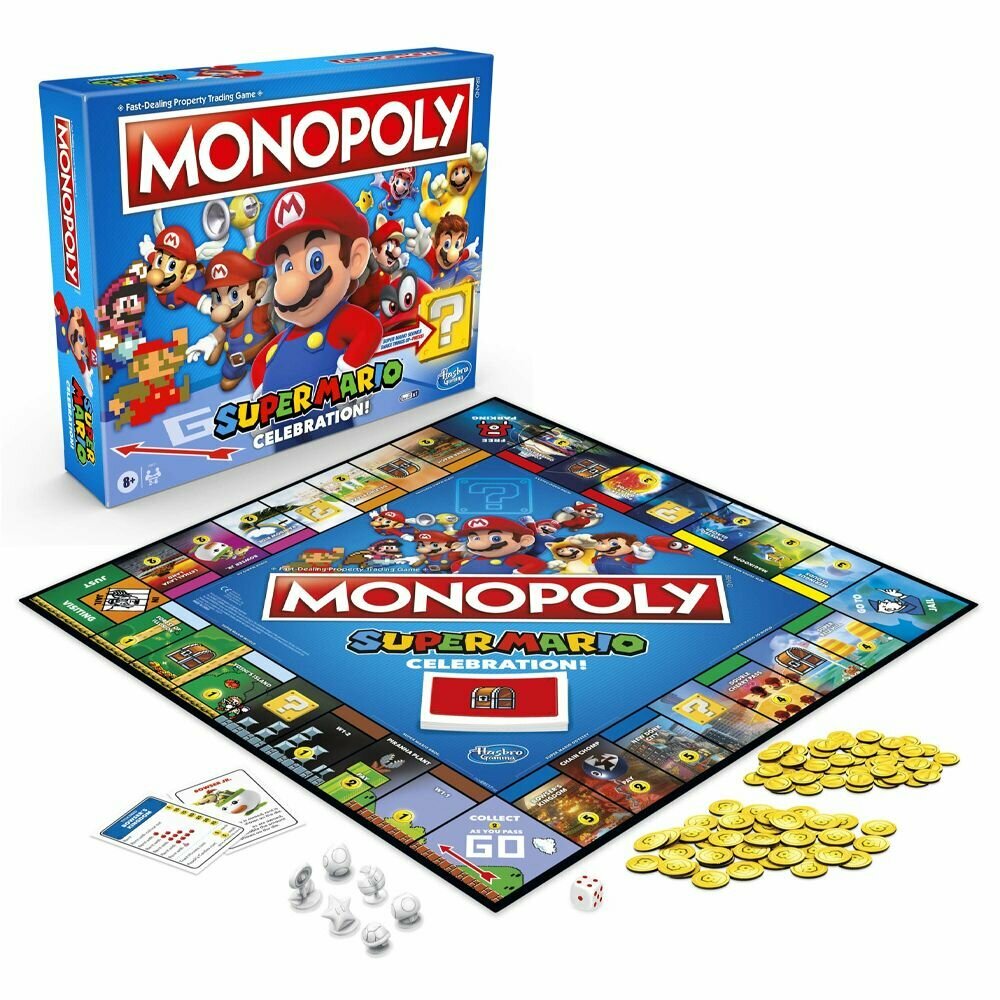 Игра Монополия прославляет Супер Марио 41*27cm Развлекательная настольная игра 2 коробки