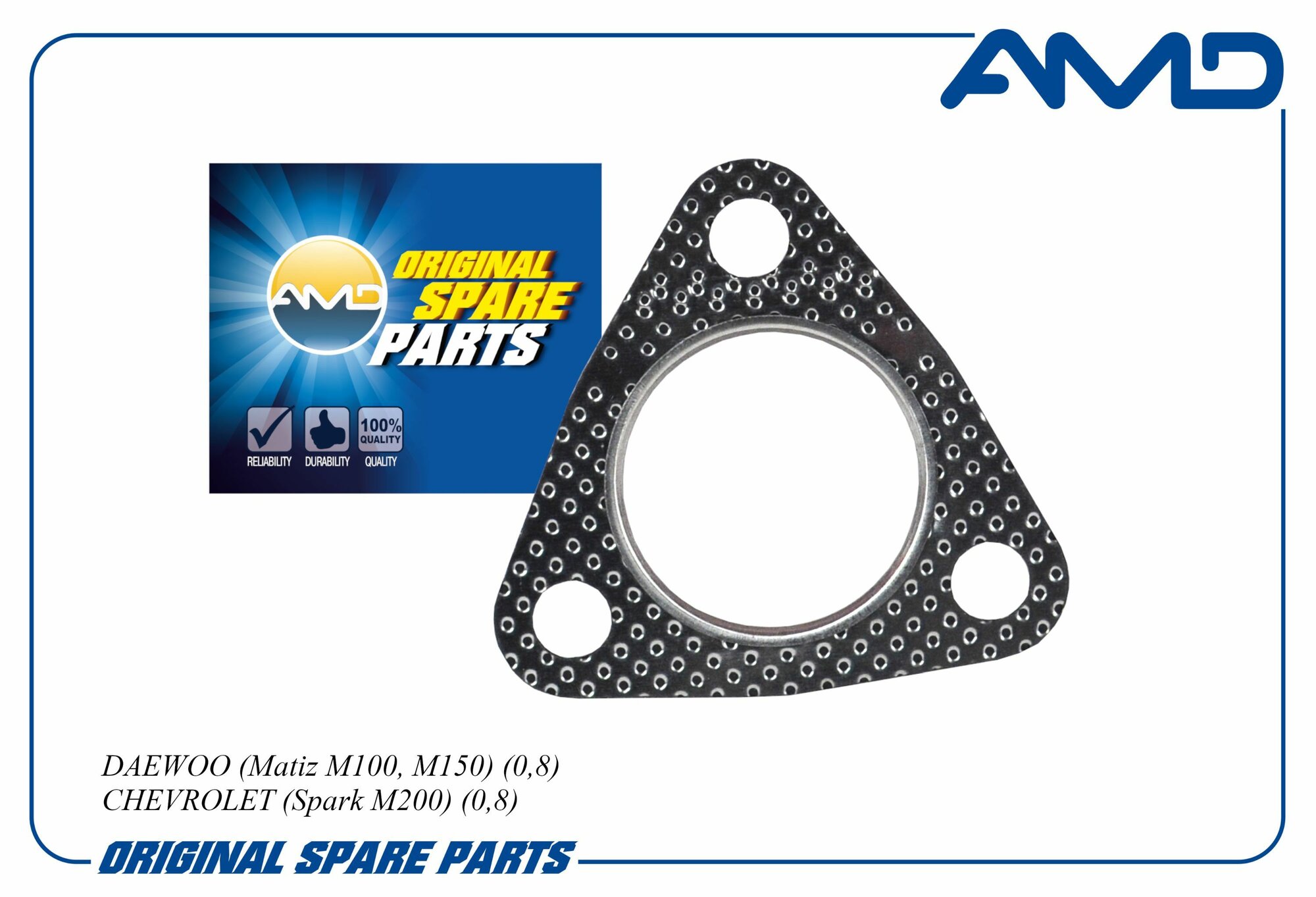 Прокладка выпускной системы 96314232 AMD. RT55 для DAEWOO Matiz M100, M150 0,8 CHEVROLET Spark M200 0,8