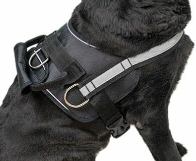 Yami-Yami Шлейка для служебных собак тяговая "Kombo" (шея 40-65см, грудь 78-100см), черная
