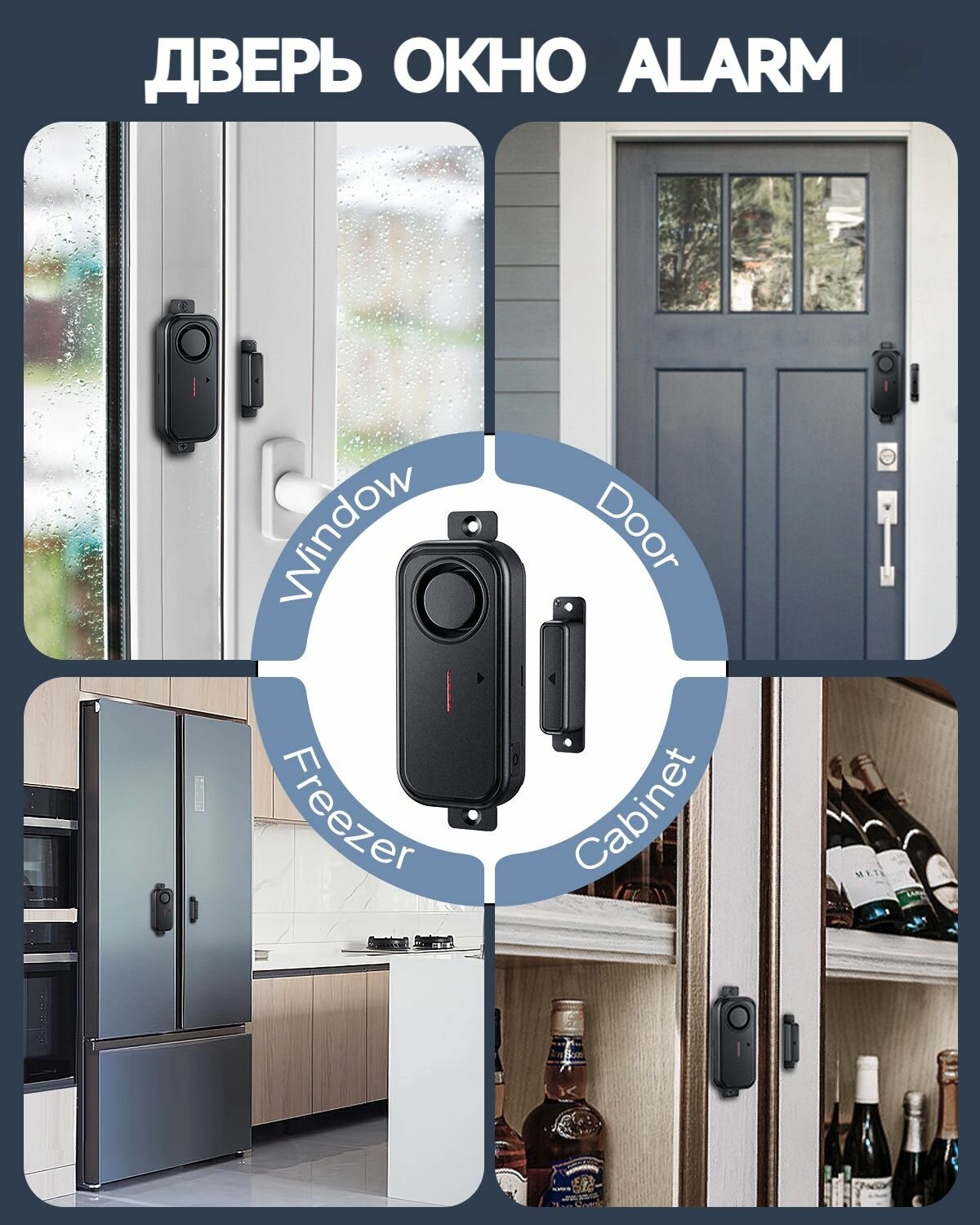 Магнитный датчик для наружных дверей: IP66 Водонепроницаемый - Передача на 200 футов