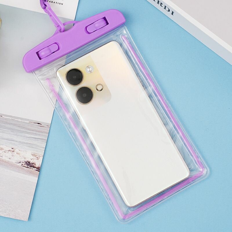 Водонепроницаемая сумка для телефона, светящаяся в темноте, водного парка, плавания и рафтинга, герметичный прозрачный чехол