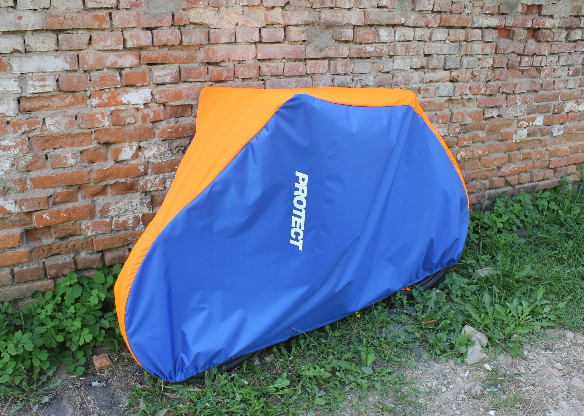 Чехол-накидка для велосипеда с колесами 26-29 дюймов, цвет васильковый/оранжевый