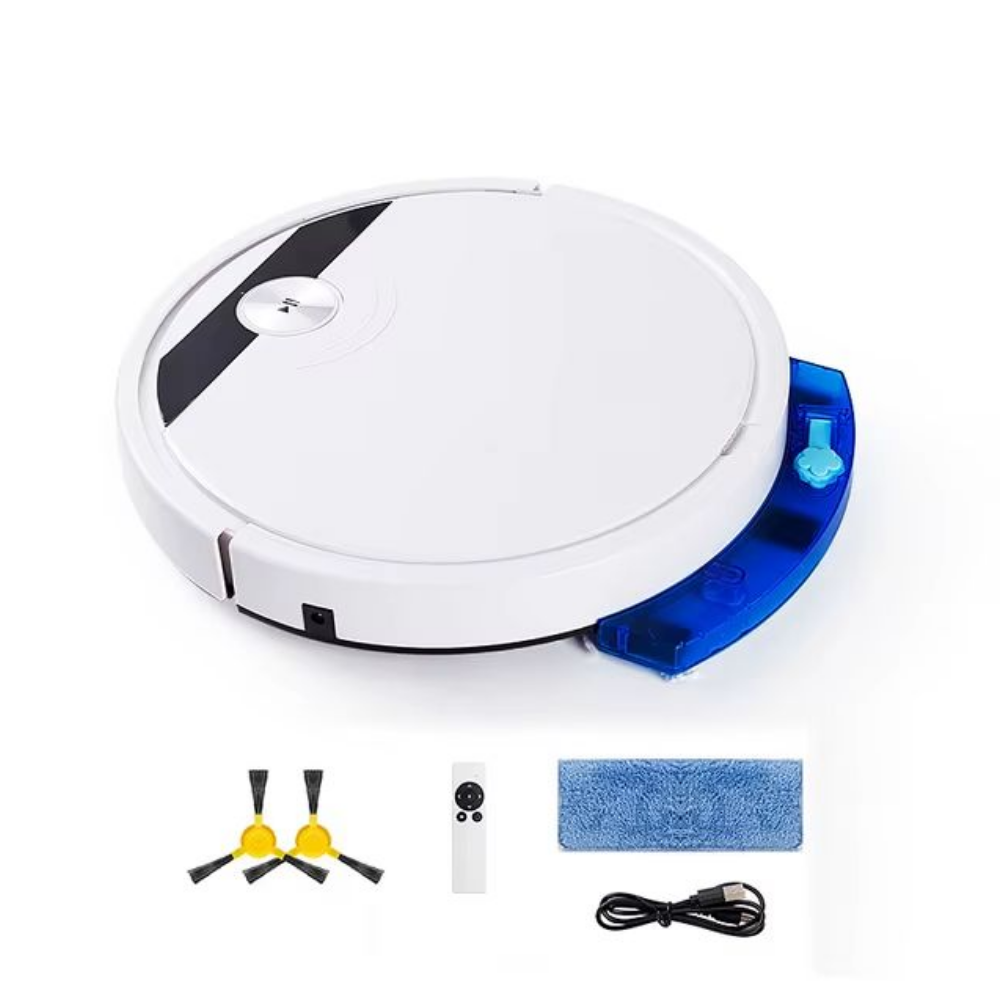 Робот-пылесос с пультом управления белый