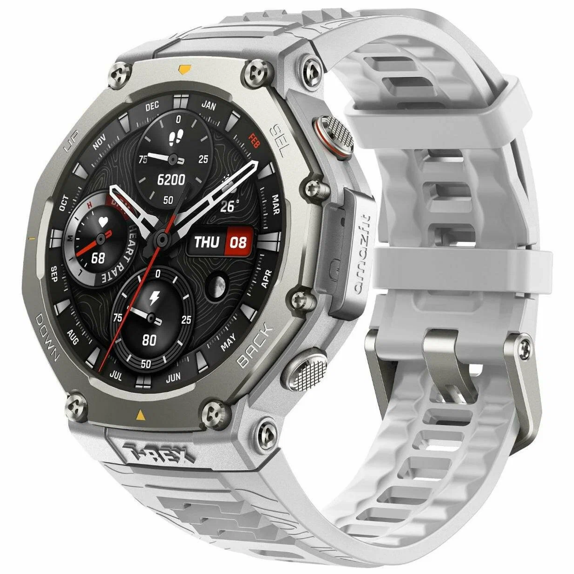 Смарт-часы Amazfit T-Rex 3 A2323 RU(EAC), 1.5" AMOLED, WR100 (10атм), без NFC, Haze gray