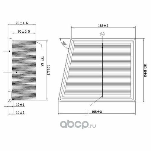Фильтр воздушный doubleforce DOUBLE FORCE DFA1155