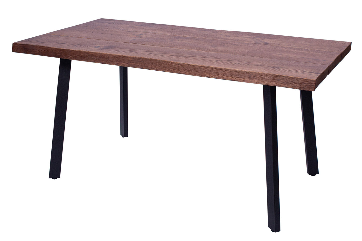 Стол обеденный DSW Бостон, 160х75х80 см, морёный дуб, чёрный