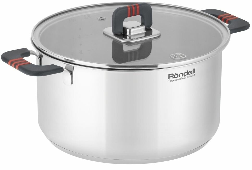 Кастрюля Rondell Stripes RDS-1638 стальной
