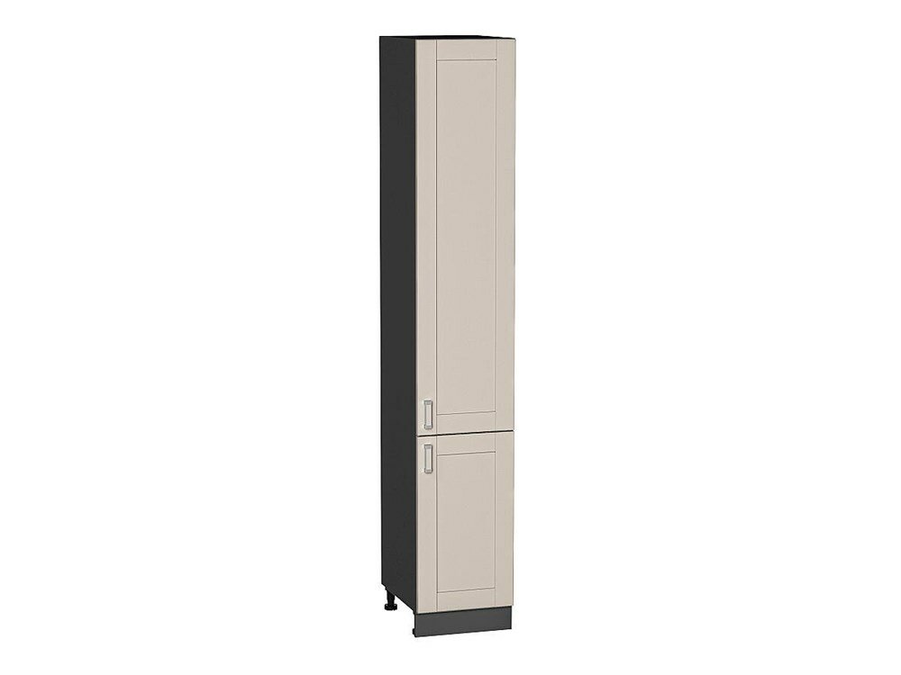 VVT Шкаф пенал с 2-мя дверцами Лофт Graphite, Cream Silk, 2340, 400 В*Ш*Г 2336*400*576, фасад МДФ Cream Silk, корпус Graphite Cream Silk