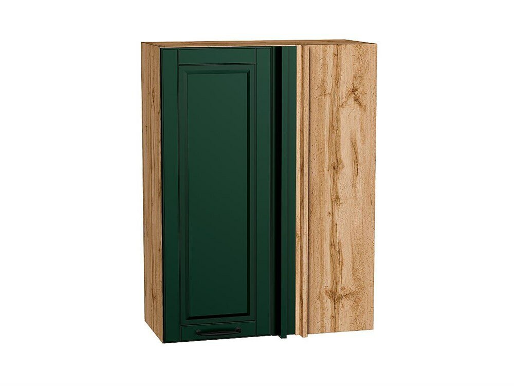 VVT Кухонный Шкаф верхний прямой угловой Дублин Дуб Вотан, Special Green, 920, каркас ЛДСП Дуб Вотан, фасад МДФ Special Green, 920*700*345