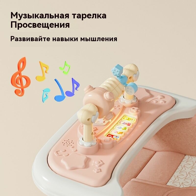 Шезлонг, для новорожденных, механический, трехточечные ремни