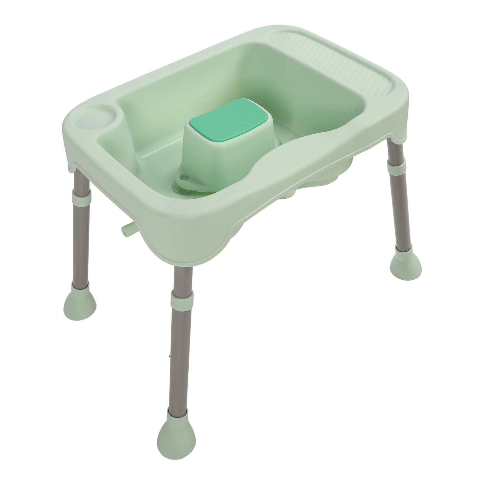 Система для мытья волос для прикованных к постели, эргономичная поддержка головы, регулируемая высота, зеленая