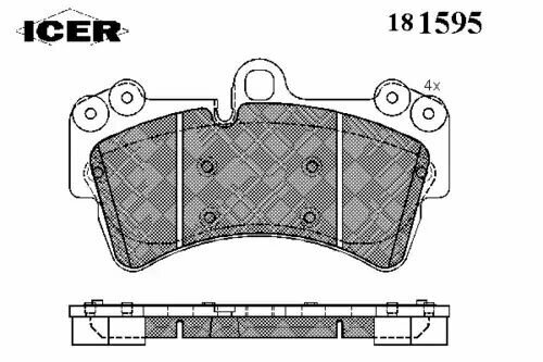 Колодки дисковые передние VW Touareg 3.2i/4.2i/2.5TDi/5.0TDi диск 18' 02>