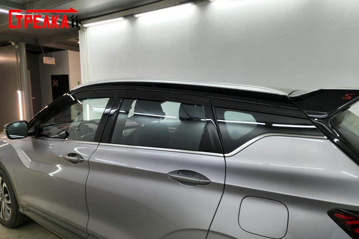 GEELY COOLRAY SX11 2018-2022 (I) - 2D Дефлекторы окон черные