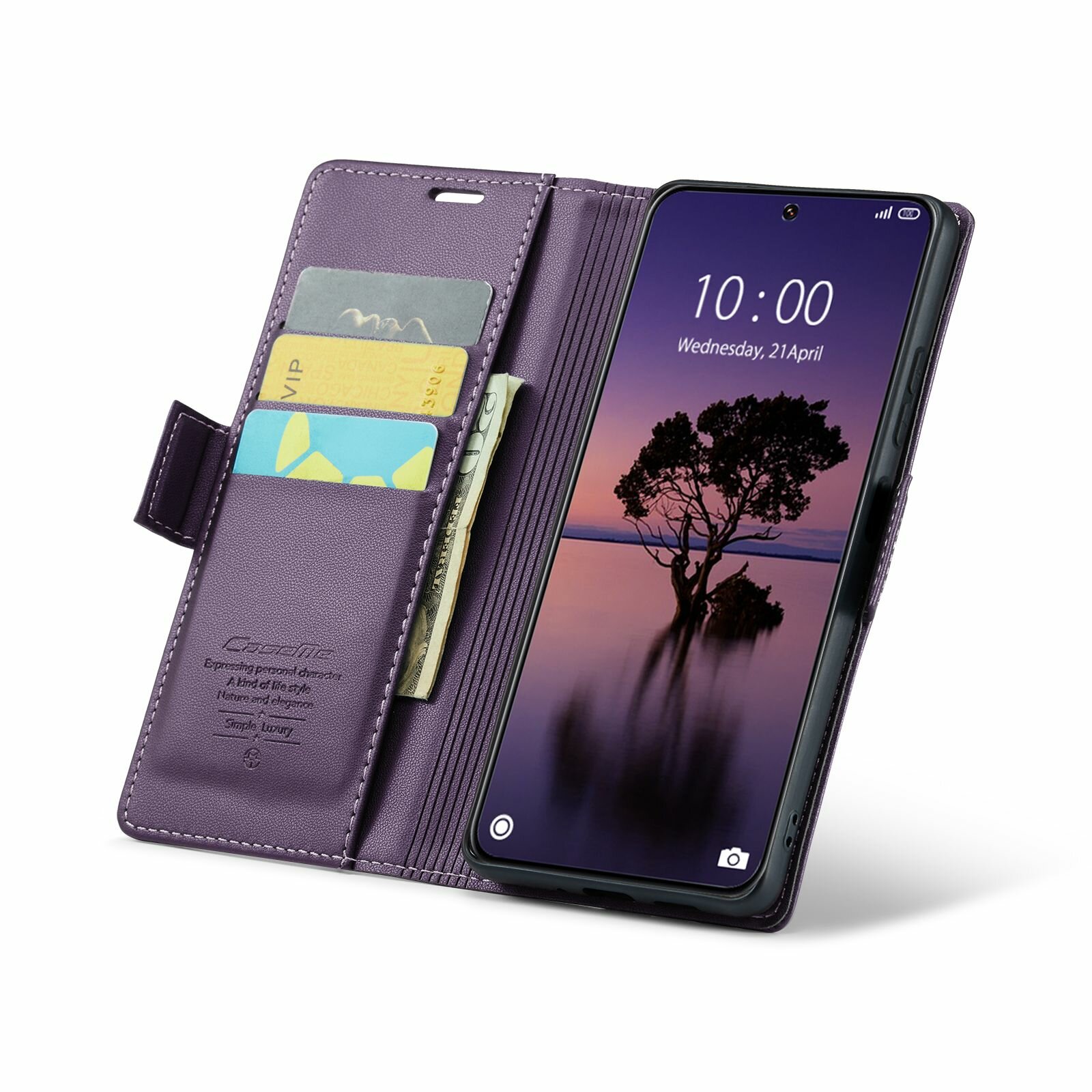 Чехол-книжка CaseMe Smooth Xiaomi 14 Ultra фиолетовый