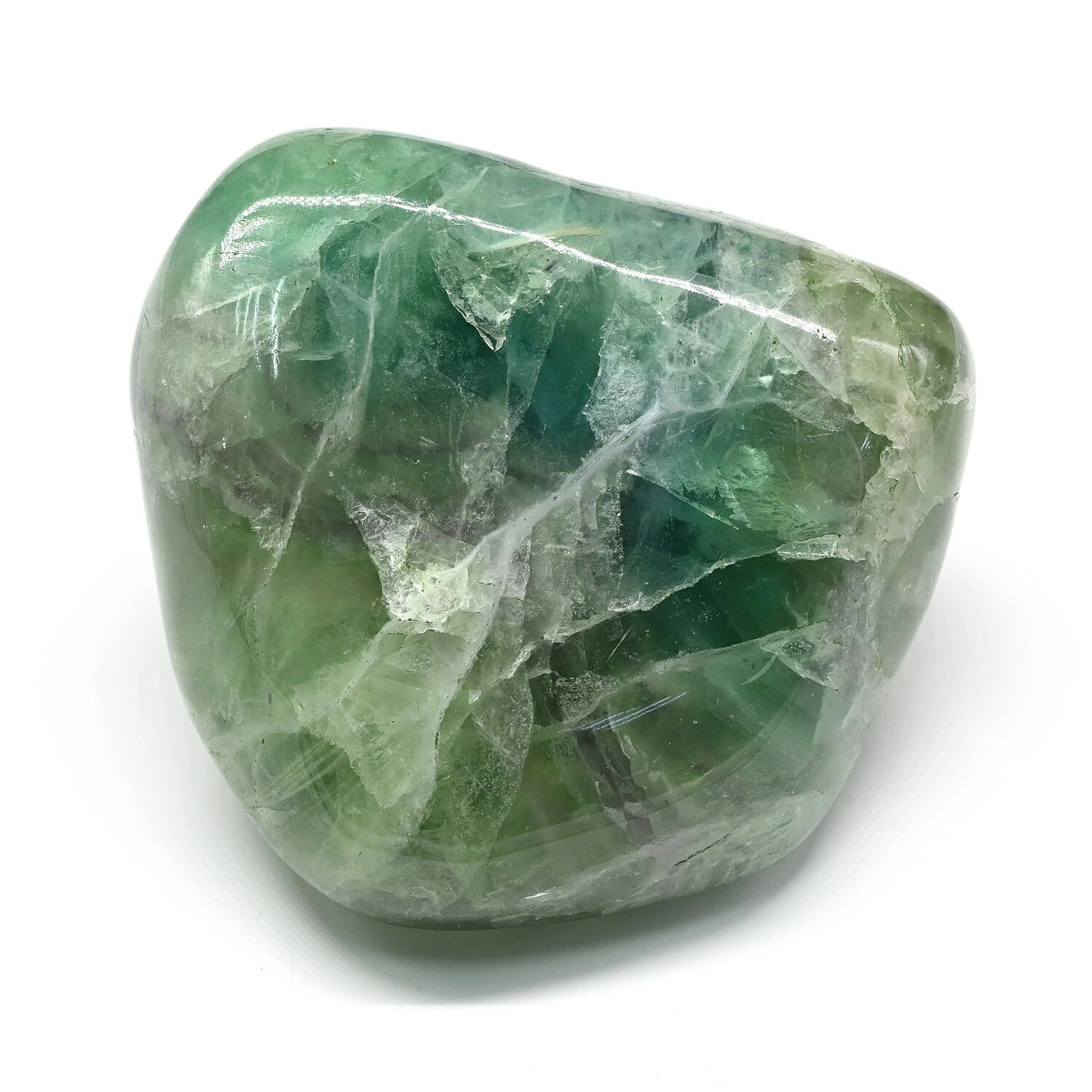 Флюорит самородный полированный 104*97*44мм, 889г .