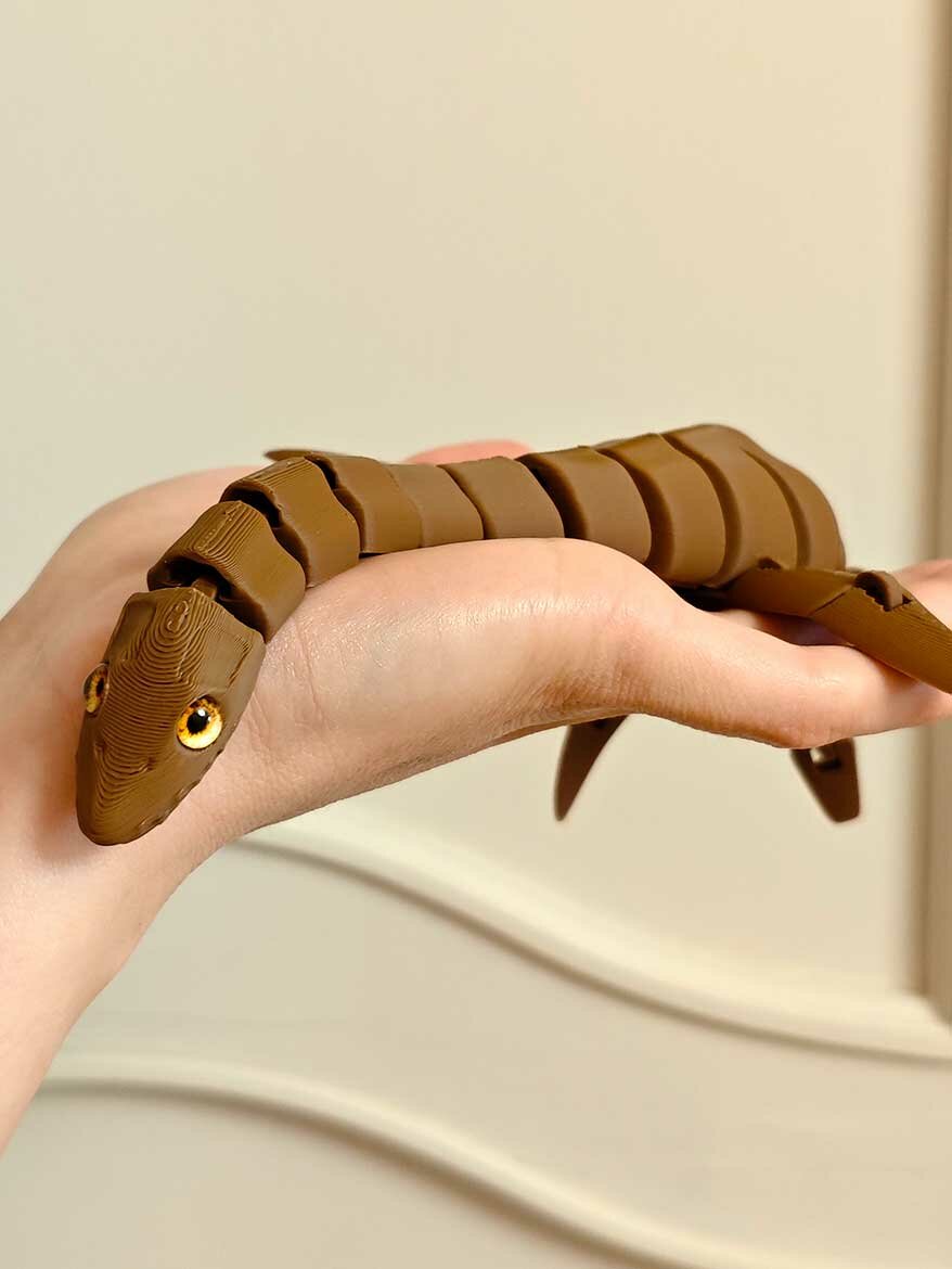 Динозавр из пластика, подвижный, игрушка-антистресс