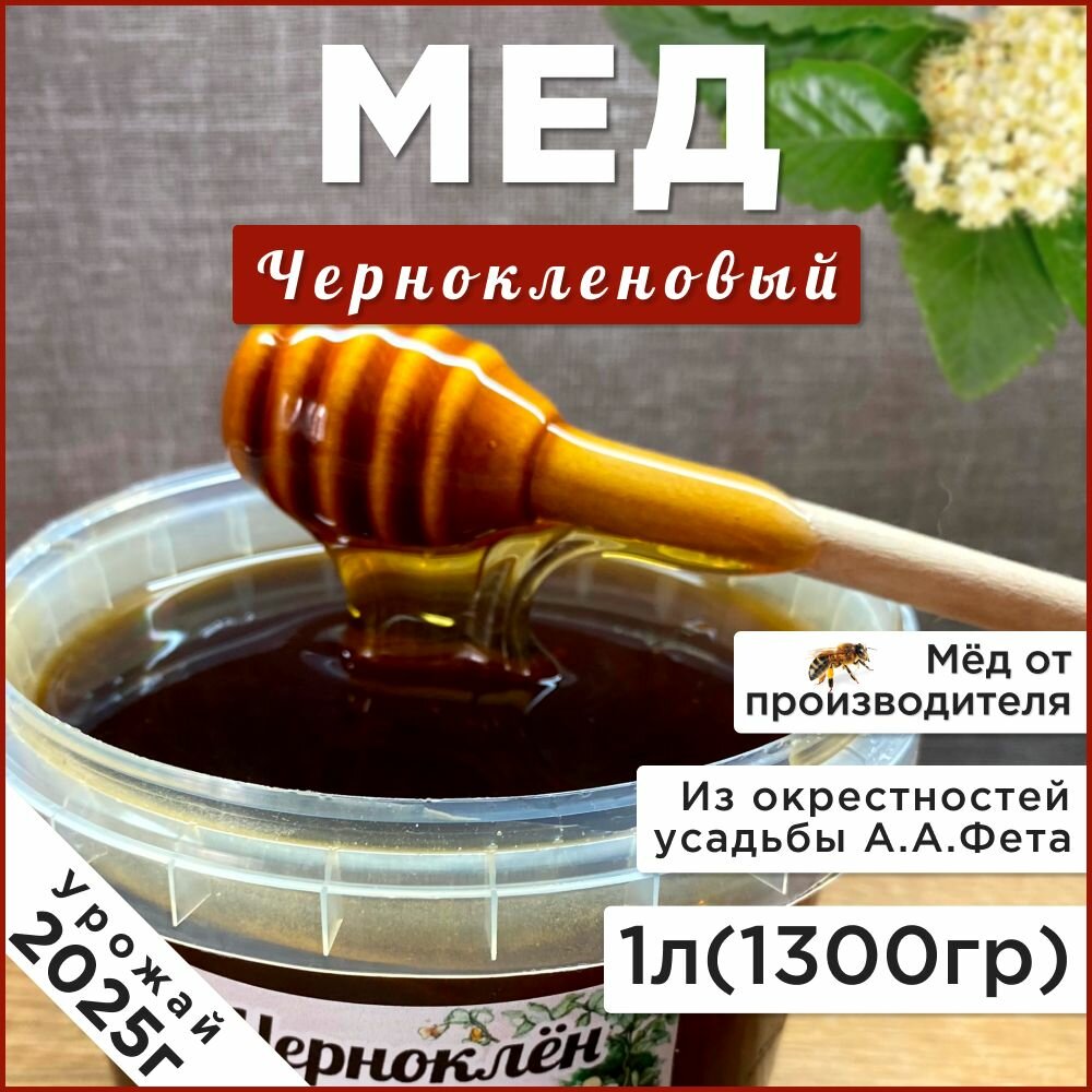 Мед черноклен 1л(1300г)2025г