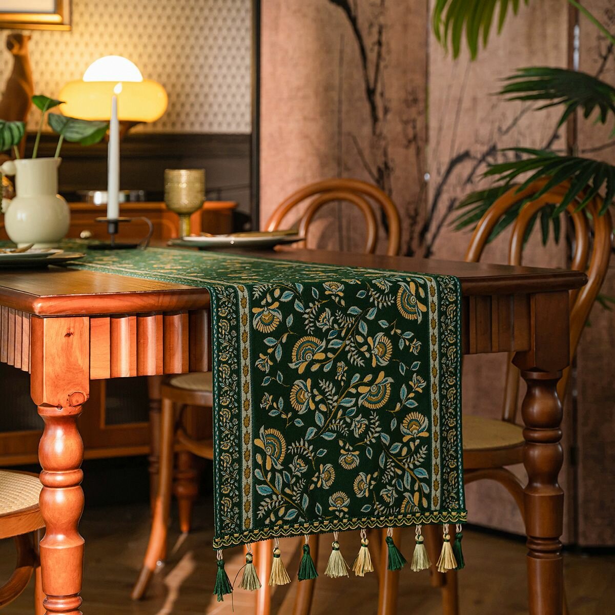 Декоративная дорожка, прямоугольная, 35x140 см, жаккардовое переплетение