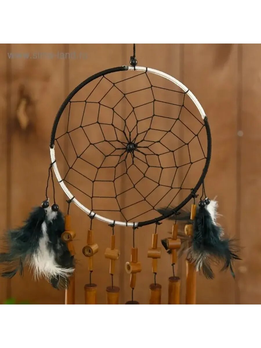 Элегантный бамбуковый ловец снов с трубками