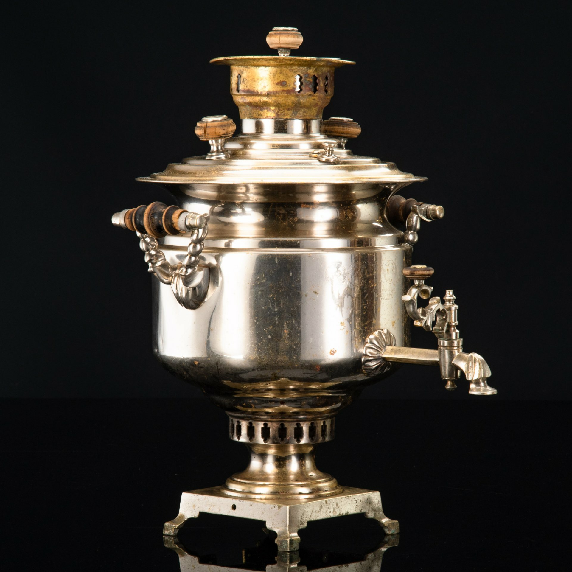 Самовар угольный формы "Кастрюля"