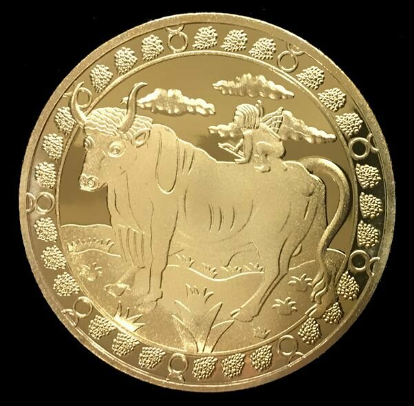 Монета сувенирная *Знак зодиака Телец*