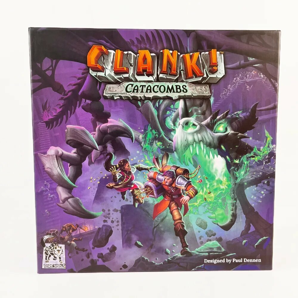 Настольная игра "Clank! A Deck-Building Adventure" Catacombs, фиолетовая, 2-4 игроков, 30-60 минут
