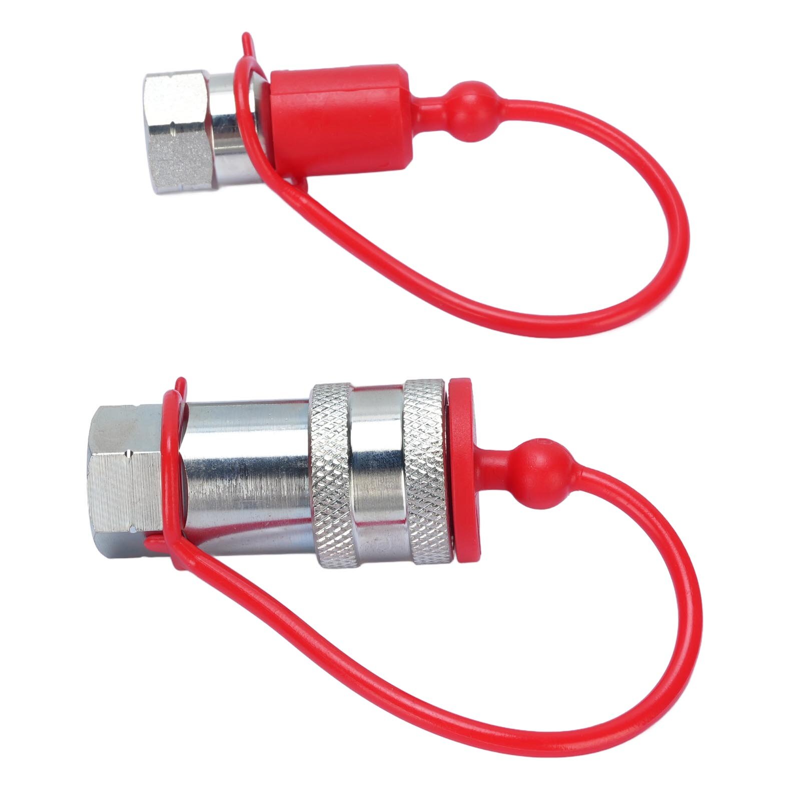 Комплект из 2 гидравлических быстроразъемных соединений 1/4 дюйма NPT ISO7241-A, гидравлические быстроразъемные соединения из закаленной стали с пылезащитным колпачком