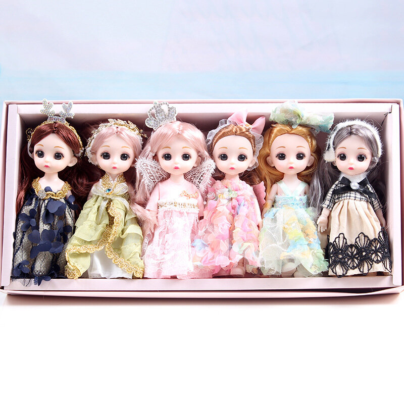 Горячая распродажа SG 17cm Многосоставной сменный рождественский набор кукол в подарочной коробке Изысканная постоянно меняющаяся кукла-принцесса
