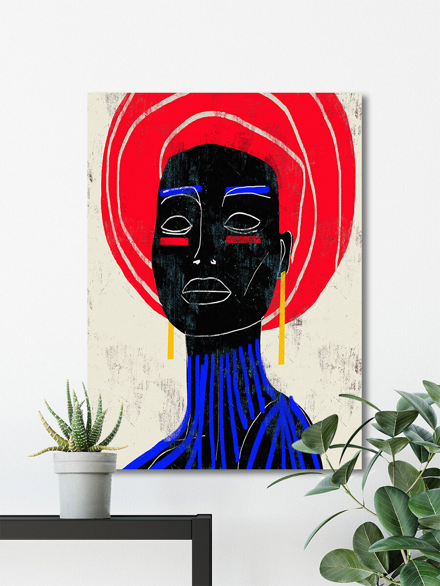 Лицо девушки / картина абстракция / в современный интерьер, модерн, 20х30 см.