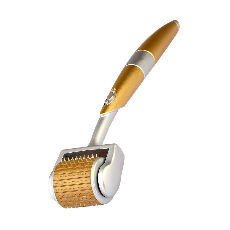 Дермальный ролик для волос и кожи головы. Ролик для мужчин и женщин. Стимулирует рост здоровых волос. Инструмент для микроигл для восстановления фолликулов кожи головы.（1 шт.-Золото）