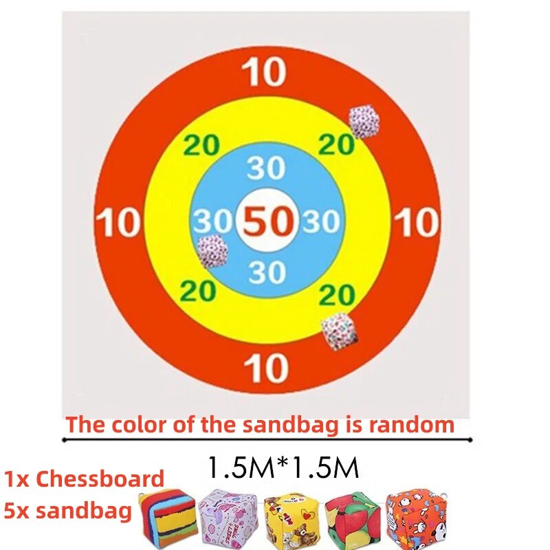 Сборная команда для игры на открытом воздухе для родителей и детей, игрушка для бросания песка, бросание цели, Настольная Веселая игра, реквизит, Детские тренировочные игрушки для команды, a set 1.5M, Унисекс