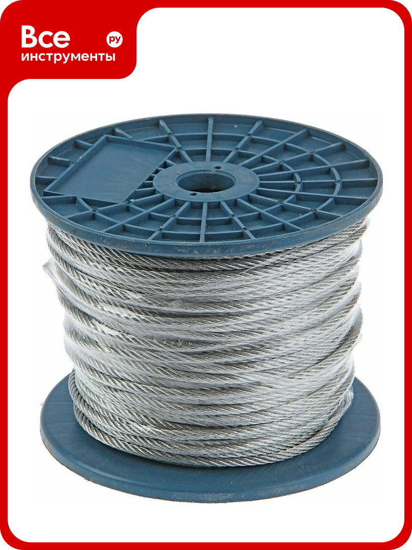 Трос, Tech-Krep, для растяжки Tech-Krep DIN 3055 SWR 10 мм боб. 100 м 103440