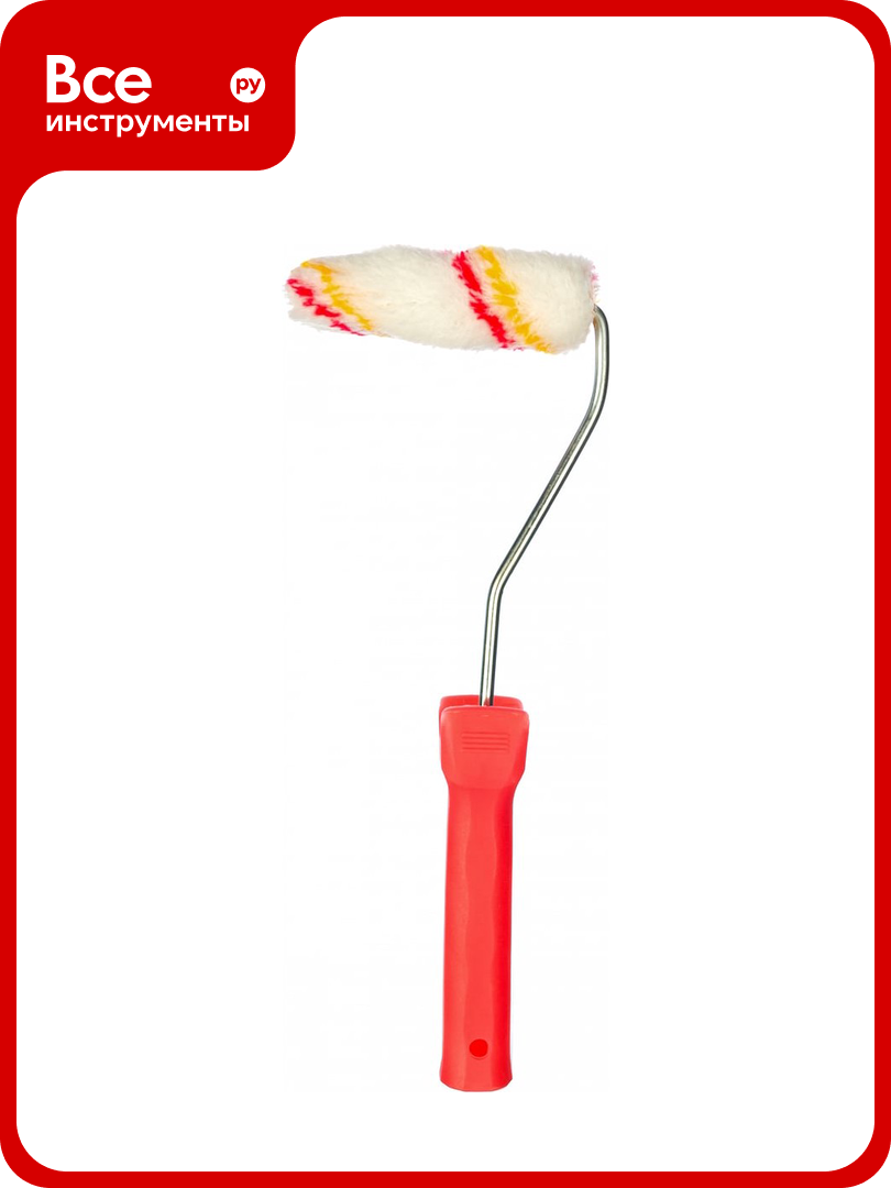 Валик полиакриловый мини 100 мм курс 02646, 35 мм, из полиакриловых, малярный с пластиковой рукоятью, универсальный