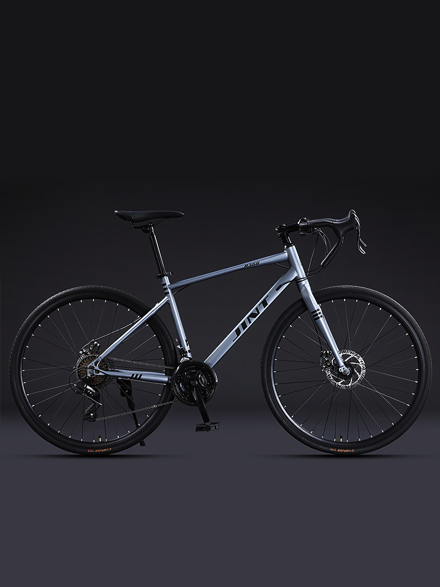 Велосипед шоссейный взрослый C700, рост 165-190 см, 27 скоростей, серый