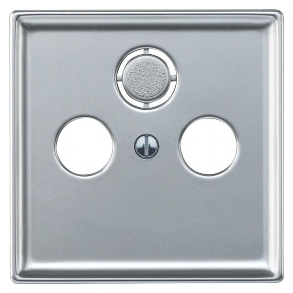 Накладка на розетку телевизионную TV/FM/SAT. Цвет Алюминий. MERTEN SYSTEM DESIGN MTN294160