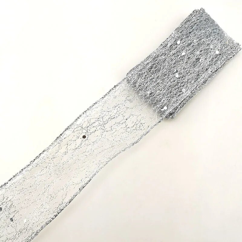 (2 м/рулон) 50 мм полая блестящая лента, рождественская подарочная упаковка, складная линия, поделки, свадебные рождественские украшения