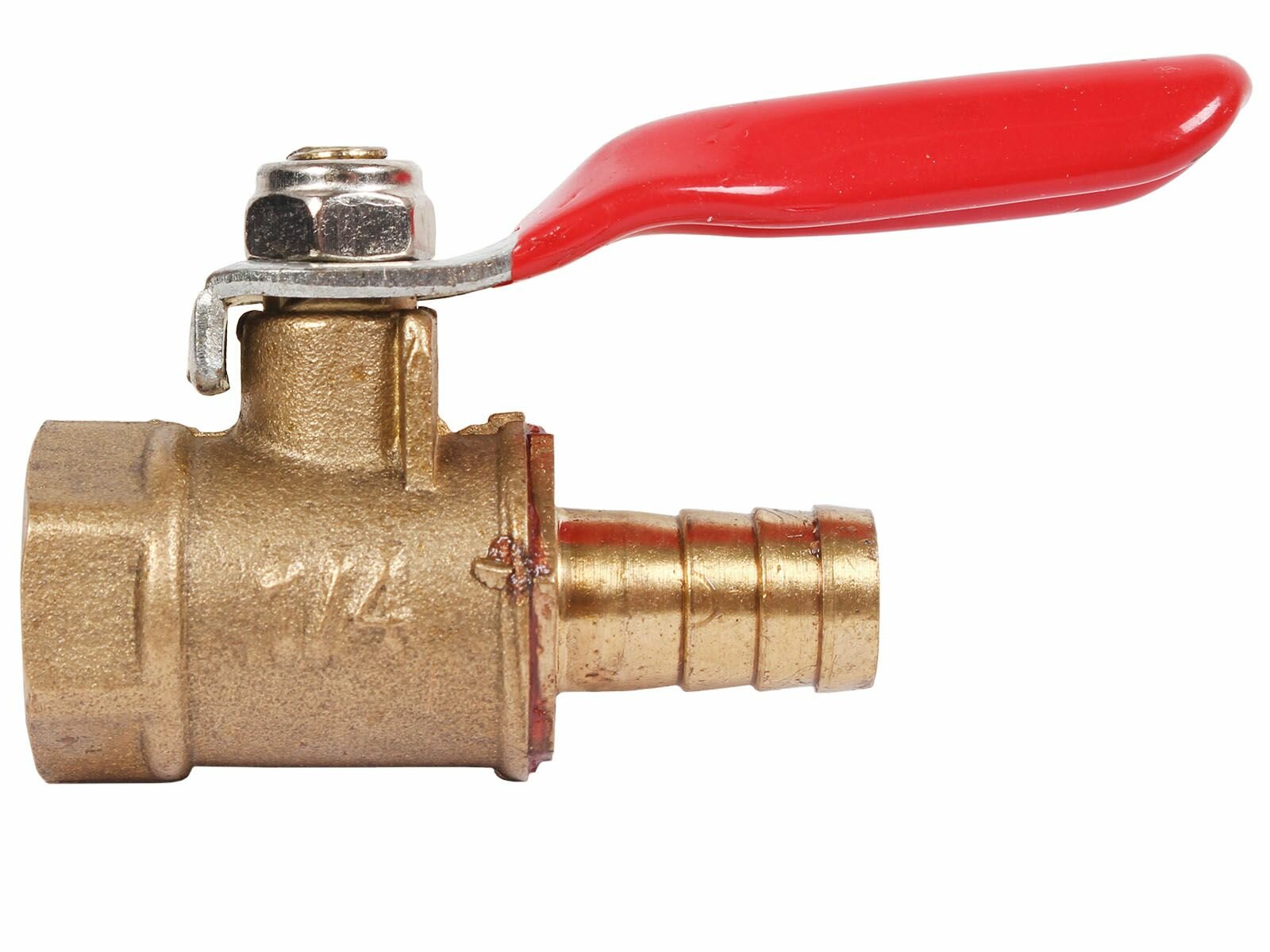 Кран шаровый мини F1/4 - штуцер под шланг 8 мм ANROKEY