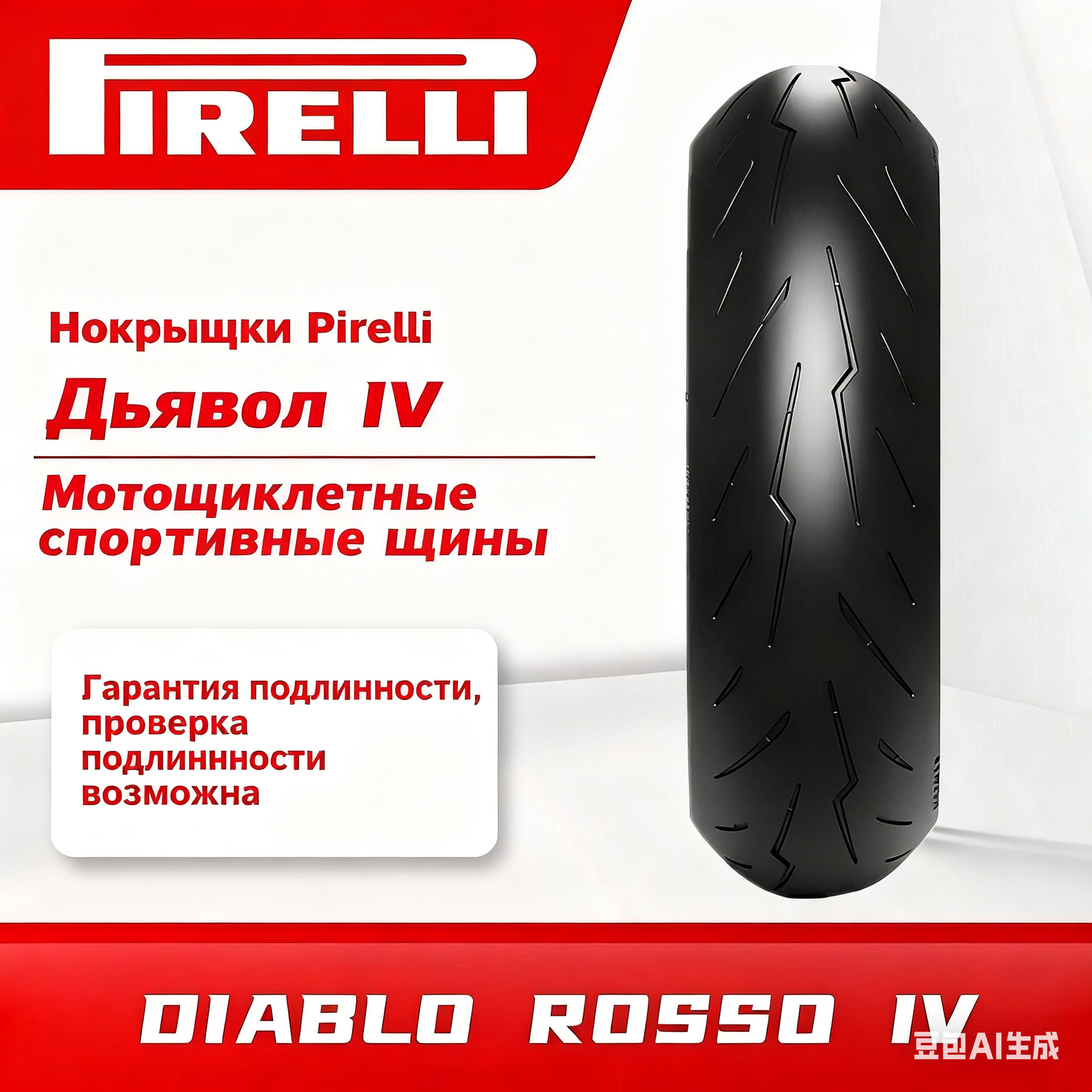 Мотошина Pirelli Diablo Rosso IV, 120/70, R17, 58W, передняя