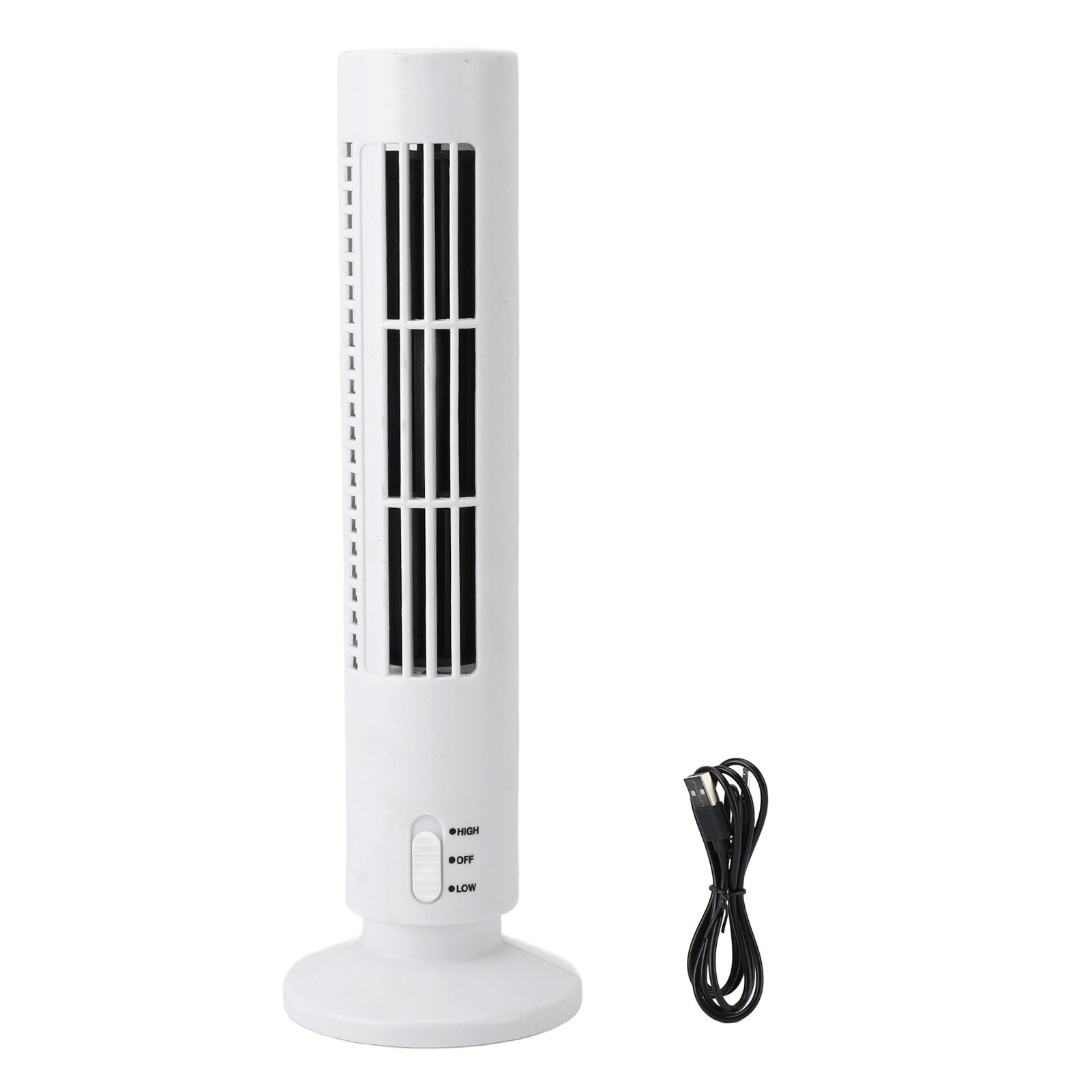 Mini Tower вентилятор вентилятор Bladesless Dest Fan Тихий охлаждение 2 передачи USB настольные настольные настольные башня для офисной спальни белый